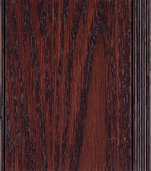 Scarlet V4 (WBW) Stain on Red Oak Wood | WalzCraft