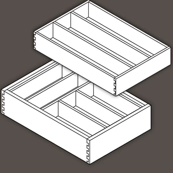 Solid Wood Drawer Box Organizers | WalzCraft
