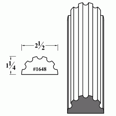 Column Molding (Fluted Half Round) | WalzCraft