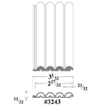 Beaded Molding 3243 with Half-Lap Joint | WalzCraft