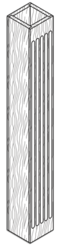 Square Fluted Column Wrap with Custom Rout Patterns
