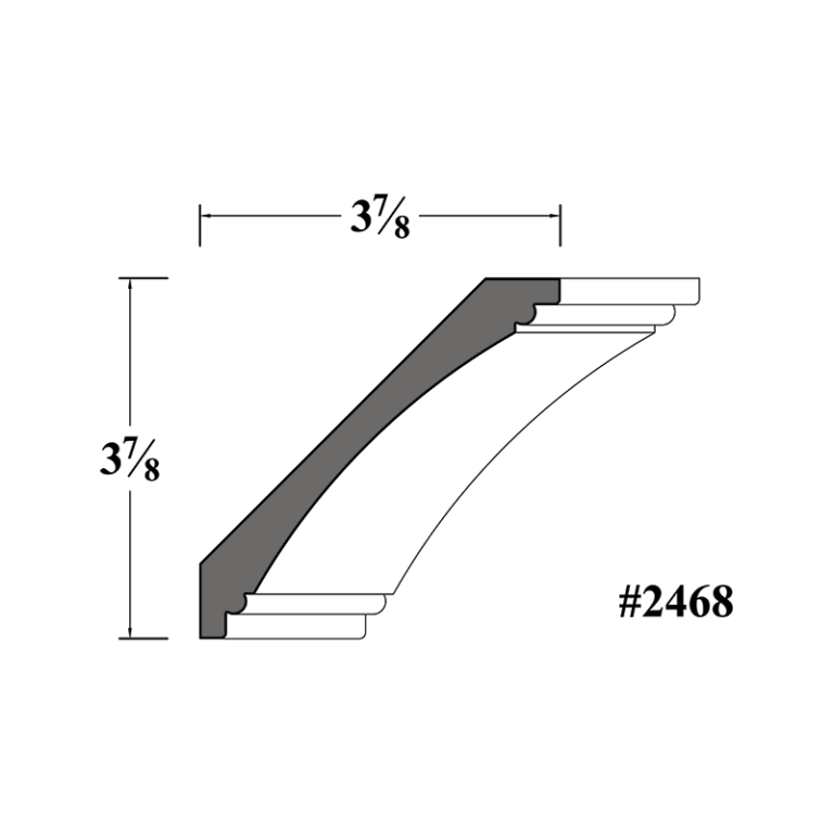 Solid Wood Crown Molding 2468 | WalzCraft
