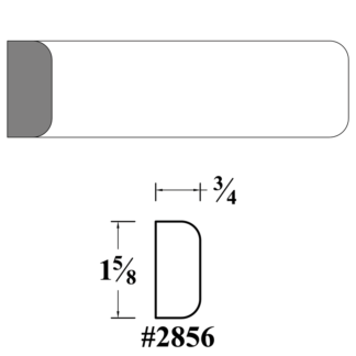 2856 Countertop Edge Molding - Solid Wood | WalzCraft