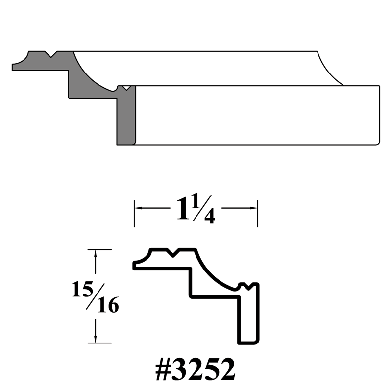 3252 Applied Molding (Moulding) Stock | WalzCraft